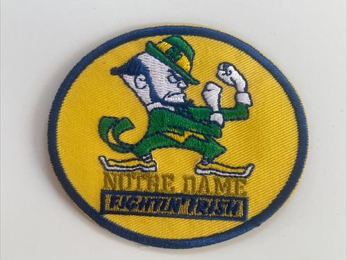 Notre Dame Fighting Irish Vintage Embroidered Iron On Patch 3” X 2.5 ...
