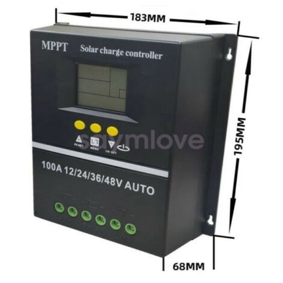 4000W 100A Solar PV Regulator MPPT/PWM 12V 24V 36V 48V Solar Charging ...