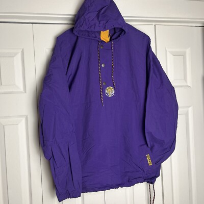 Vintage 1990s 90s LSU tigers Louisiana state university windbreaker ...
