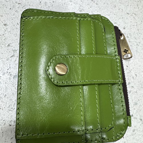 PATRICIA NASH Cassis Leather ID Case Wallet - Foliage - Dark Lime Green NWT | eBay