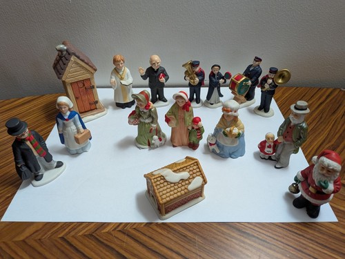 1990 Lefton Lot Of 15 Colonial Village Pieces Doc, Nurse, Band ...