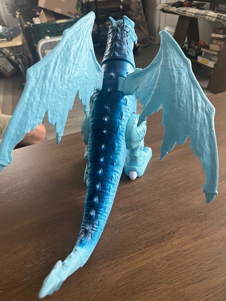 Blue Dragon Toy Figure with Wings – Walking Sound Light Action Dinosaur ...