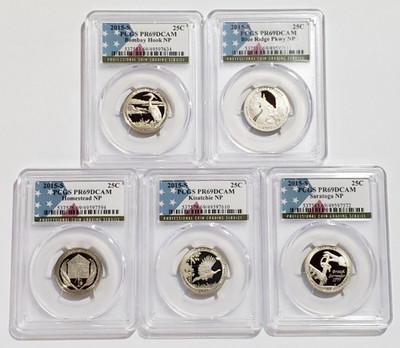 2015-S ATB American the Beautiful - Proof Quarter Set - PCGS PR69DCAM ...