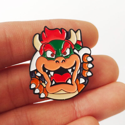 Super Mario Bros. Bowser Metal Badge Enamel Pin Brooch figure pin ...