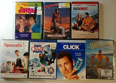 Adam Sandler DVD Lot Of 7 Waterboy Wedding Singer 50 First Dates Click ...