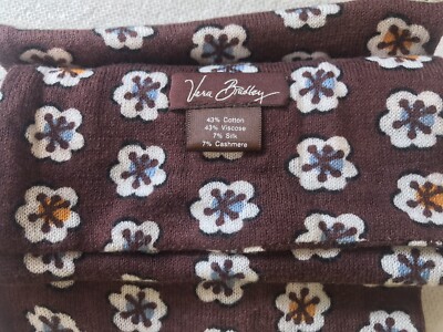 Vera Bradley Retired Excellent Slate Blooms Knit Scarf 55” X 6” | eBay