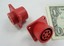 5 Tyco Amp Red 6 Position LGH High Voltage Circular Connectors 449652-1 ...