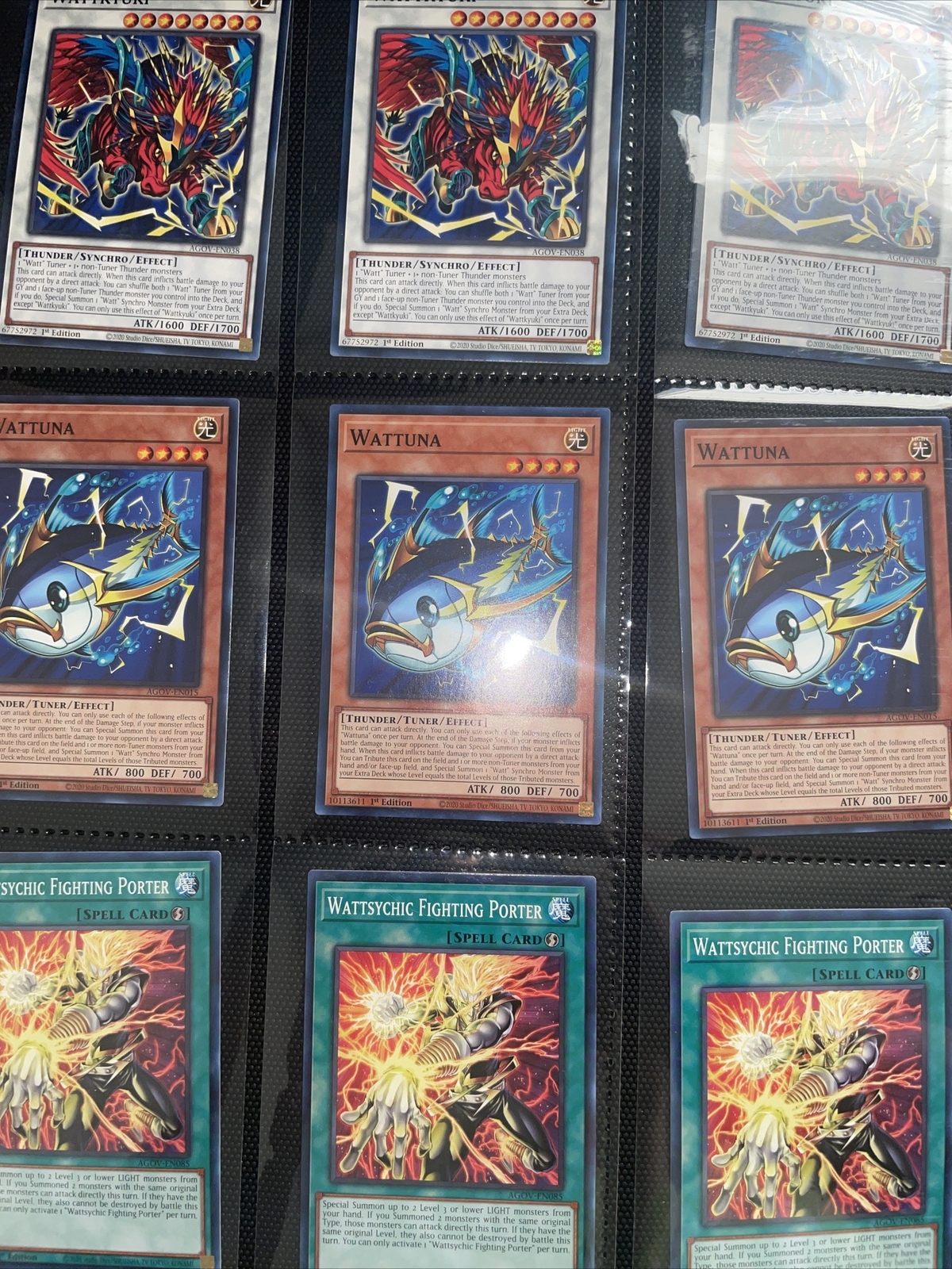 x3 Wattuna x3 Wattkyuki x2 Wattsychic x 3 Spell Cards 1st Edition ...