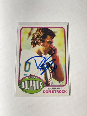 Miami Dolphins DON STROCK Signed Card | eBay