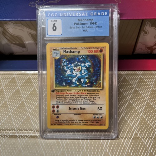 Pokémon TCG Machamp Base Set 8/102 Holo 1st Edition Holo Rare | eBay