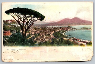 Postcard Naples Italy - Napoli Panorama Souvenir Card Vintage c1900 F8 ...