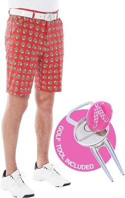 NEW Royal and Awesome Men`s Cheers Golf Shorts Red Beer Pints Golf Shorts 30-44 | eBay