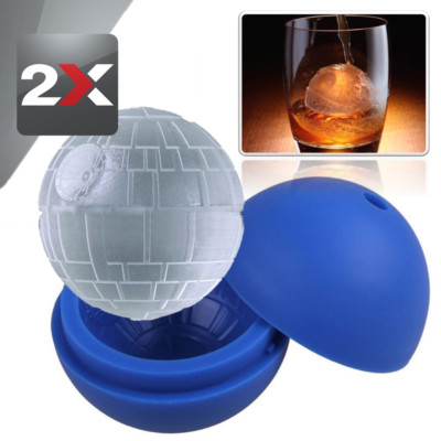 2x Silicone Ice Cube Tray Death Star Ice Mold Ball Maker Silicone Ice ...