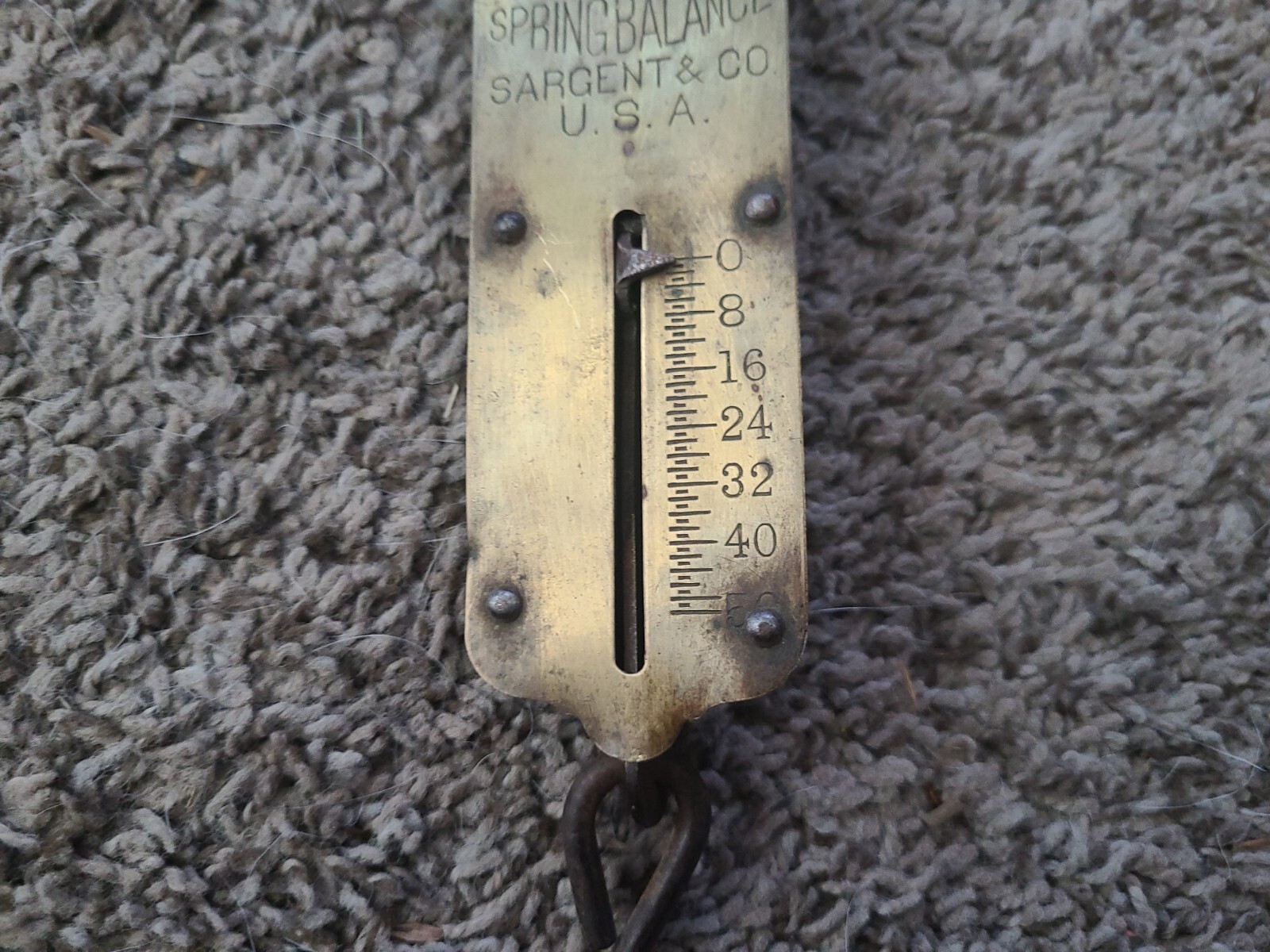 Vintage Excelsior Improved Spring Balance Scale - Brass 50 lb Sargent ...