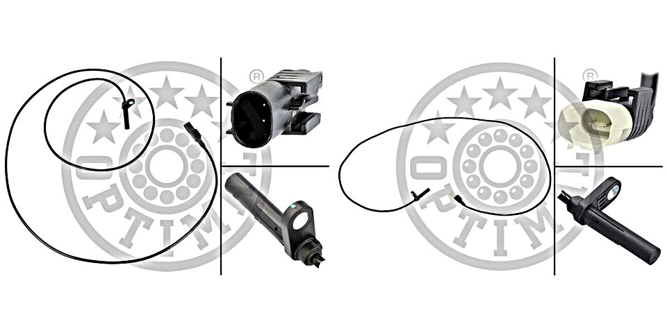 OPTIMAL Rear Wheel Speed Sensors Pair For MERCEDES Sprinter 906 W906 06 ...