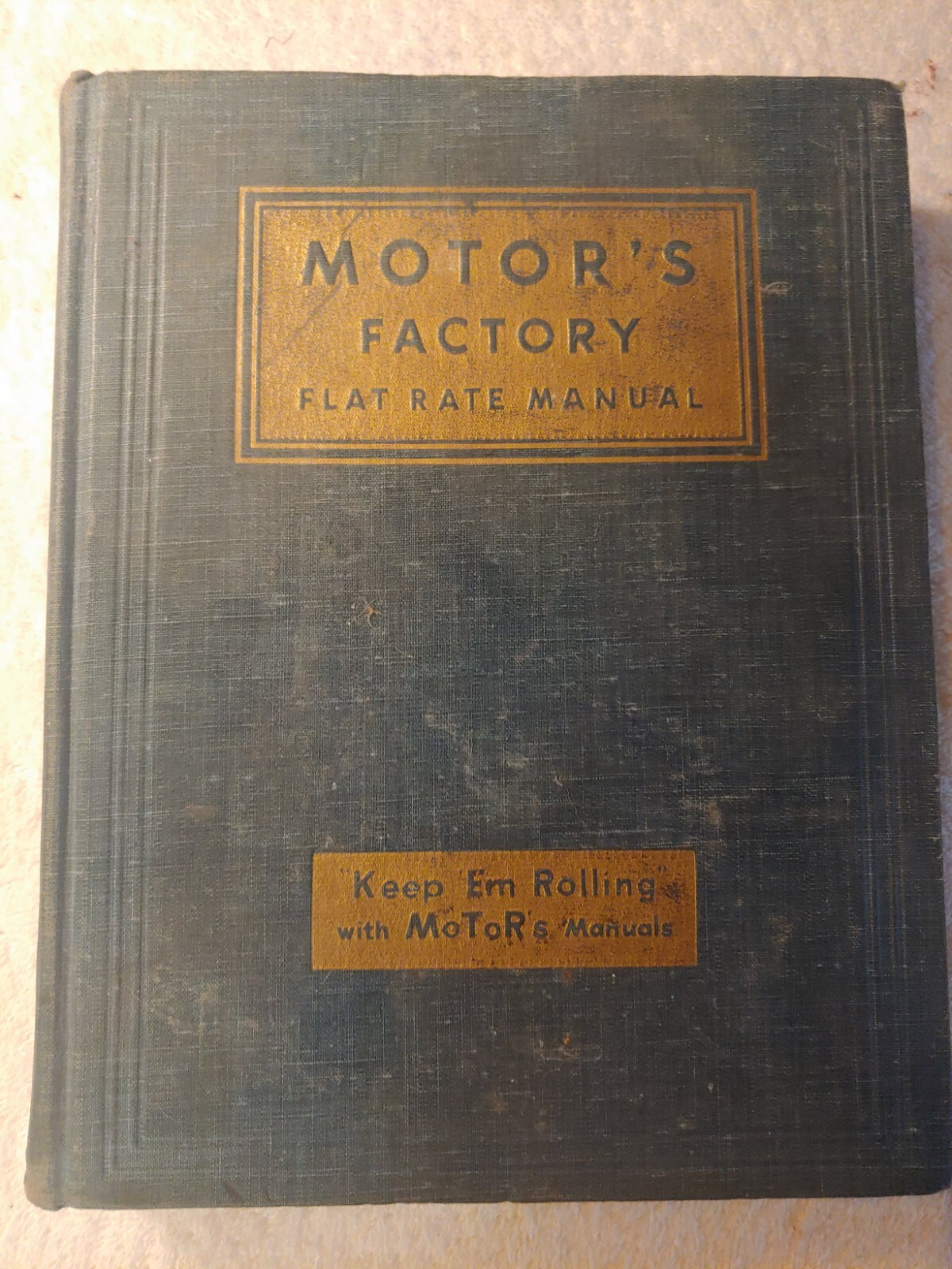 Rare 1936-1942 MOTOR'S FACTORY FLAT RATES & PARTS MANUAL 18TH EDITION ...