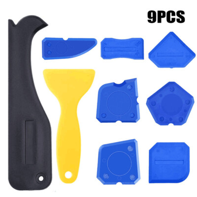 9PCS Silicone Sealant Tool Caulk Remover Grouting Mastic Finishing ...