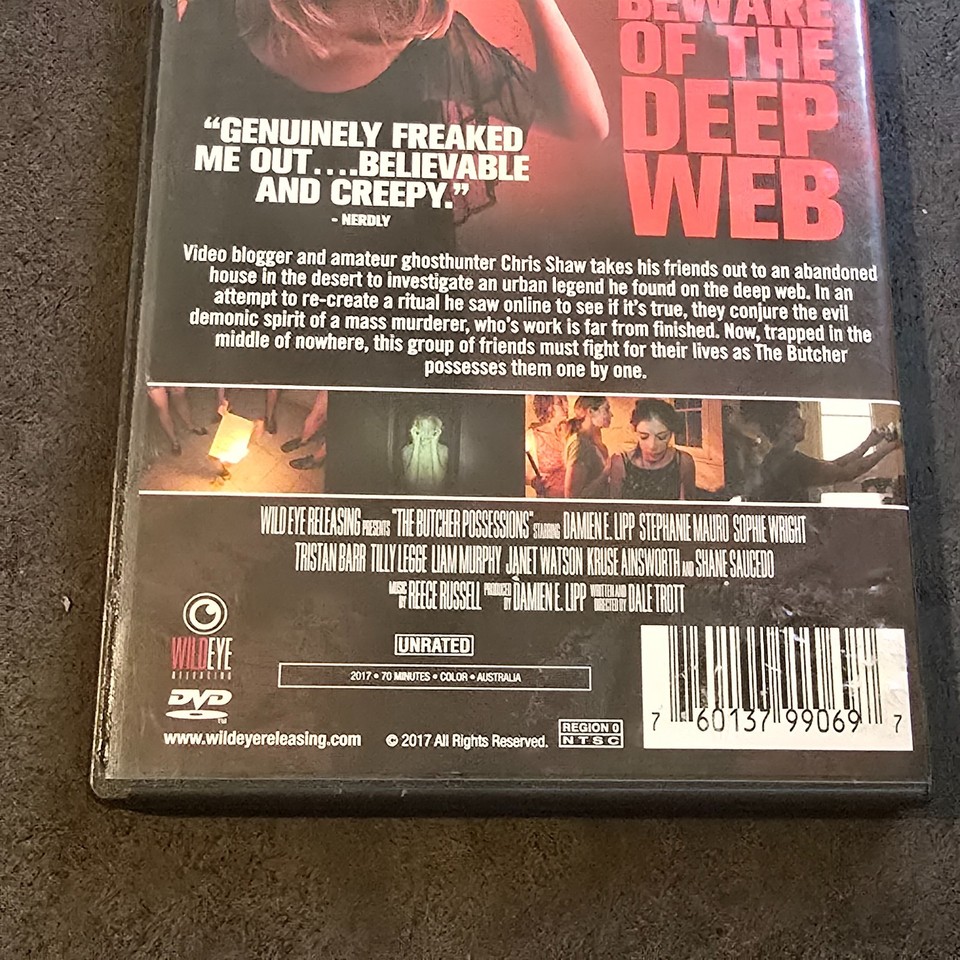 The Butcher Possessions DVD (2017) Horror Deep Web Movie - Wild Eye ...