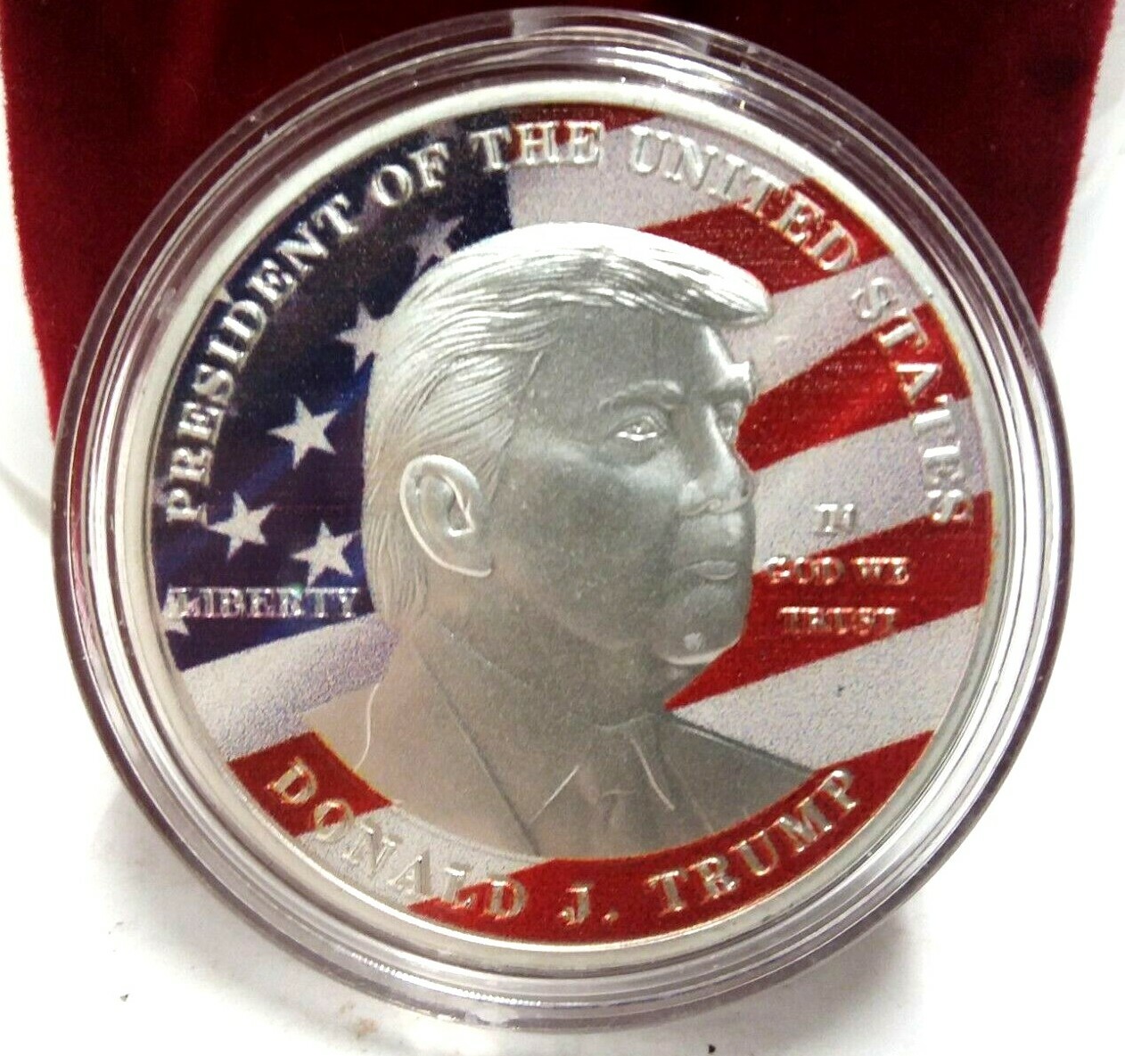 Donald Trump President of the United States Challenge Coin Silver ...