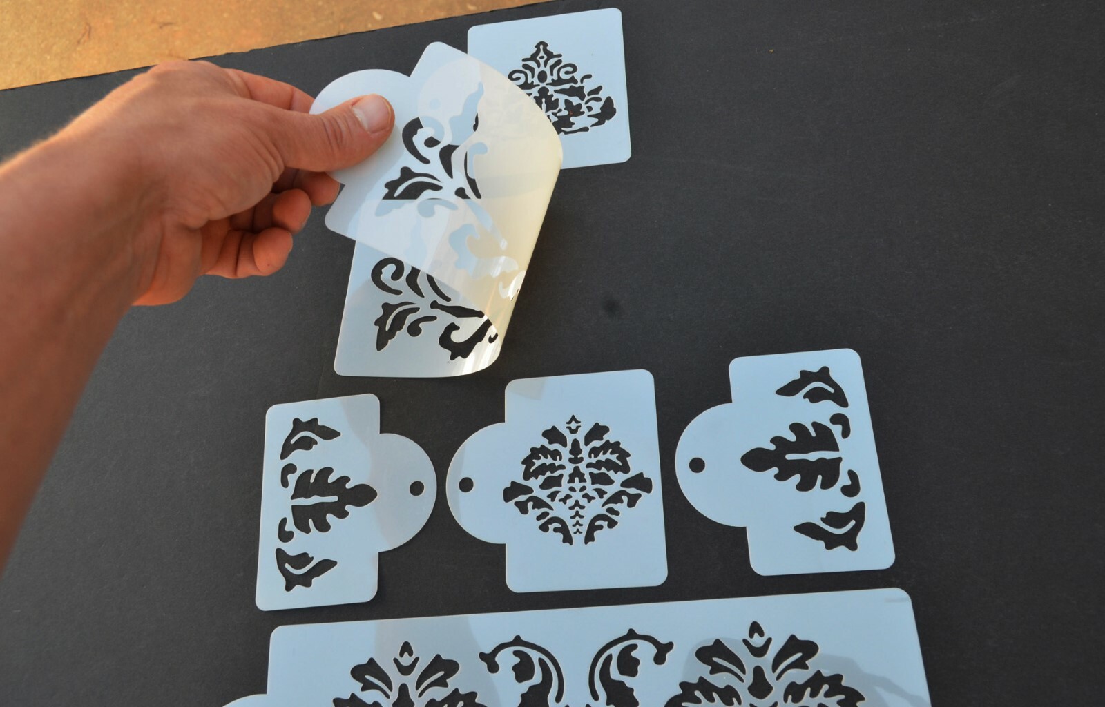 6 Piece Cake decorating Airbrush Icing Frosting Fondant Elegant Lace ...