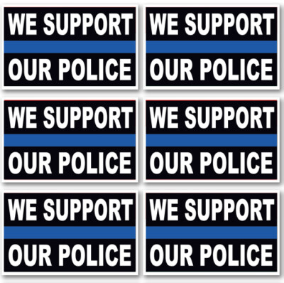 3x5" WE SUPPORT OUR POLICE Sticker USA American Police Lives Matter ...