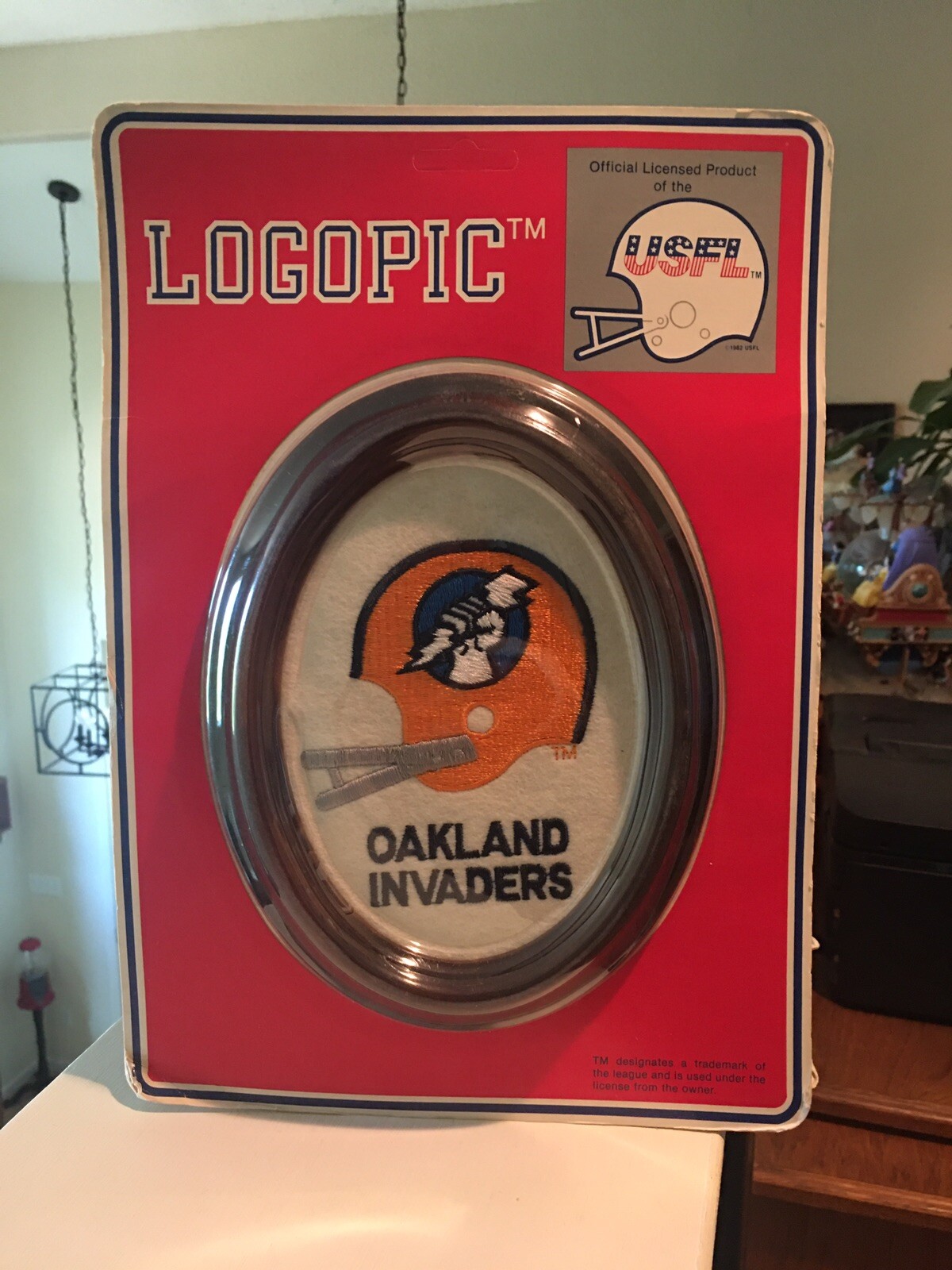 1982 USFL Oakland Invaders Football Helmet Wall Plaque Vintage Original ...
