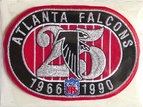ATLANTA FALCONS ~ 25th ANNIVERSARY NFL TEAM PATCH ONLY Willabee & Ward ...