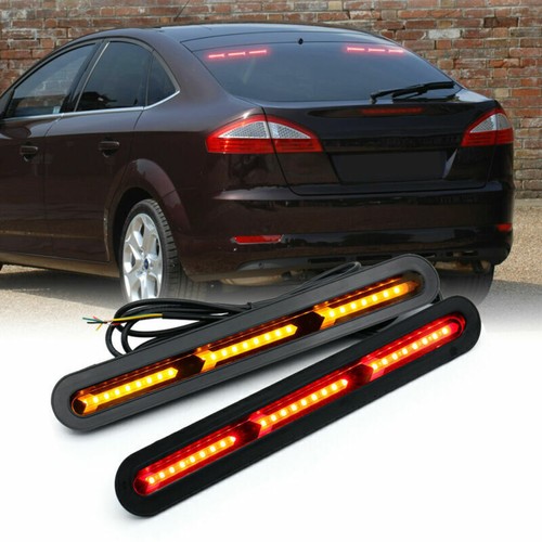 Car Auto Rear Window LED Light Bar Brake Flowing Turn Signal Tail Lamp ...