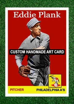 Eddie Plank Philadelphia A's 2024 / 1958 Custom Made Baseball Art Card ...