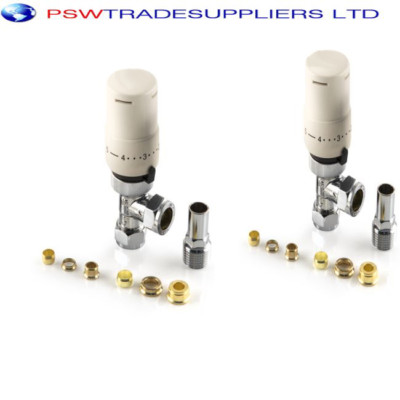 Angled Thermostatic Radiator Valve 1/2'' x 8mm/10mm/15mm | eBay