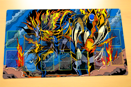 No.3506 Yugioh TCG Custom Playmat Salamangreat Heatleo YGO Card Game ...