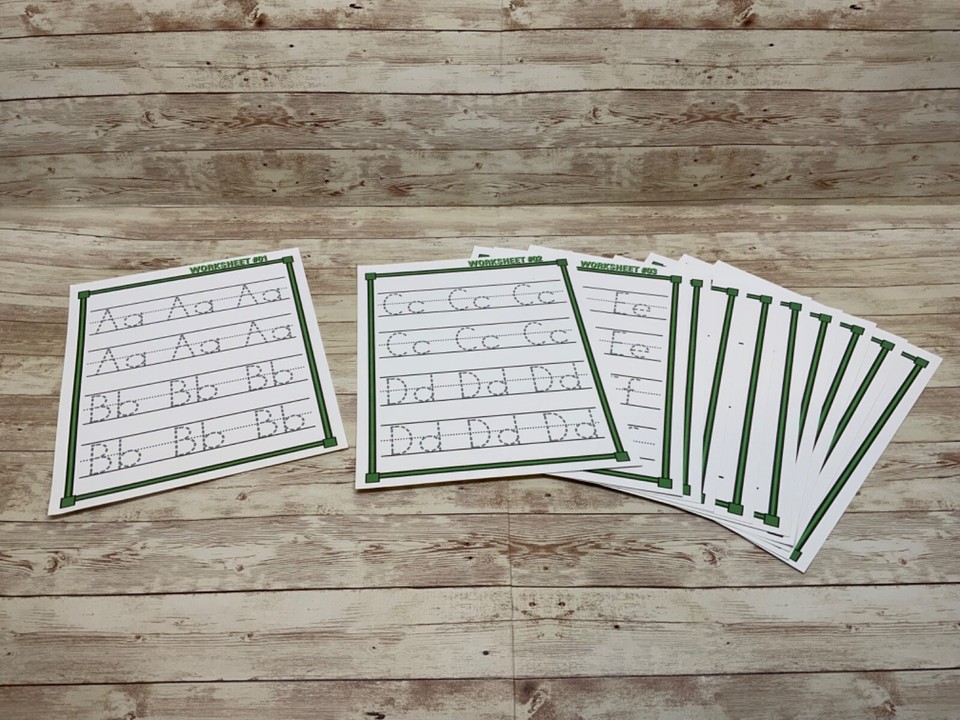 PRACTICE WRITING LETTERS - 13 Worksheets - with Reusable Dry Erase ...