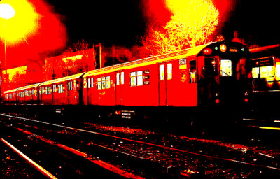 ORIGINAL KODACHROME SLIDE NYC SUBWAY R-33 8840/41 CONCOURSE YARD MARCH ...