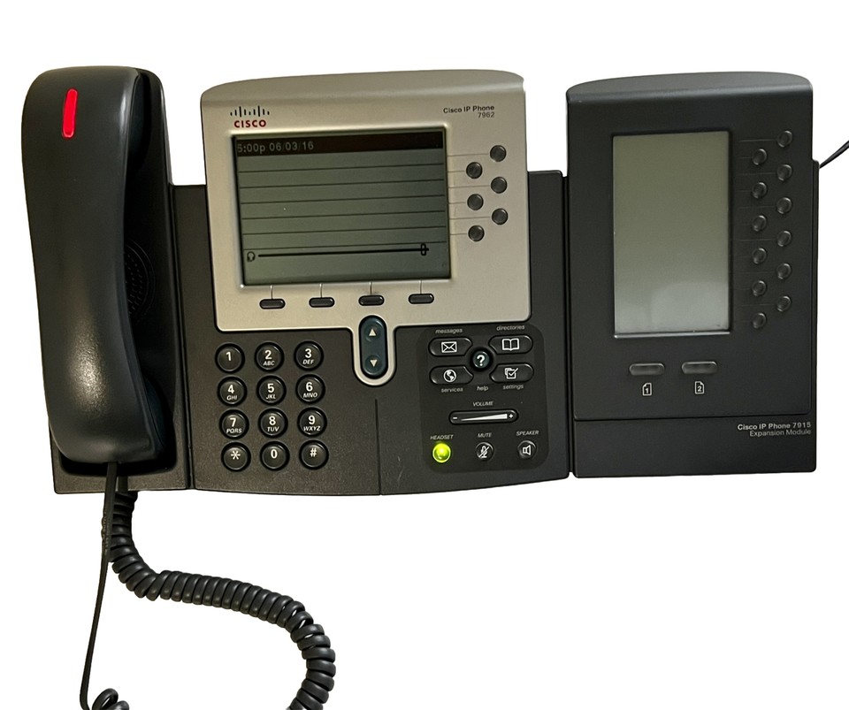Cisco 7962G CP-7962G Unified IP PoE Business Phone - w/7915 Expansion ...