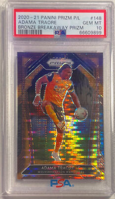 ADAMA TRAORE 2020-21 PANINI PRIZM EPL BRONZE BREAKAWAY #D 20/25 PSA 10 ...