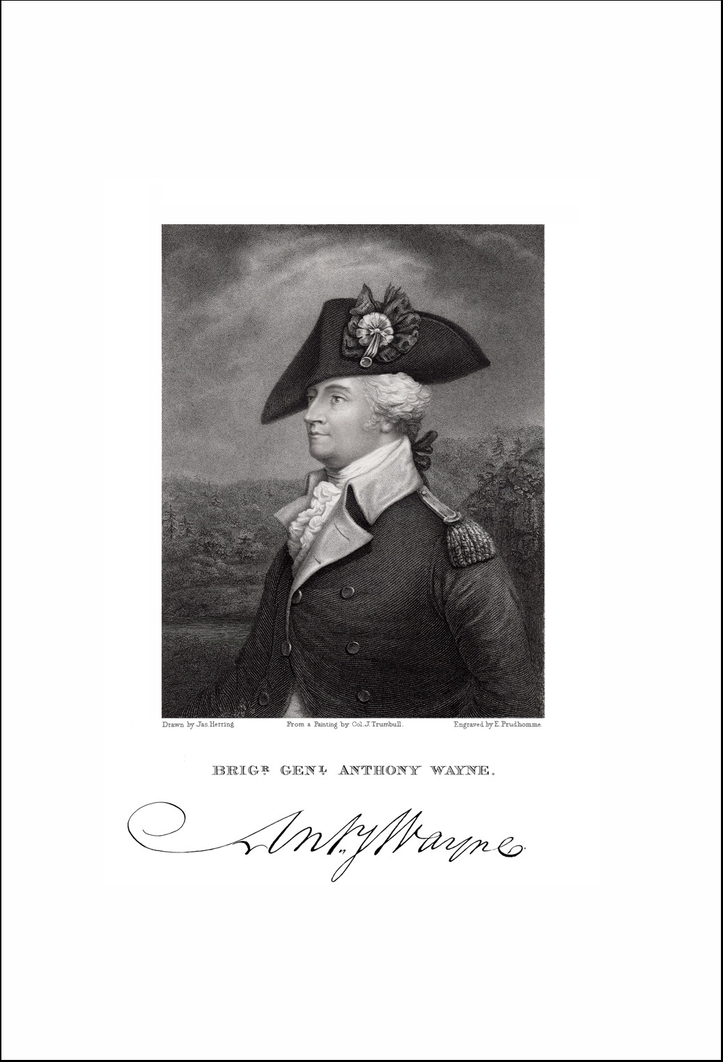 "Mad" ANTHONY WAYNE engraving Trumbull pinx Battle of Stony Point ...