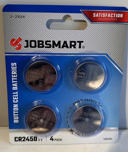 JobSmart CR2450 4B- 0% Mercury 4 pk. 3V Coin Lithium Button Cell ...