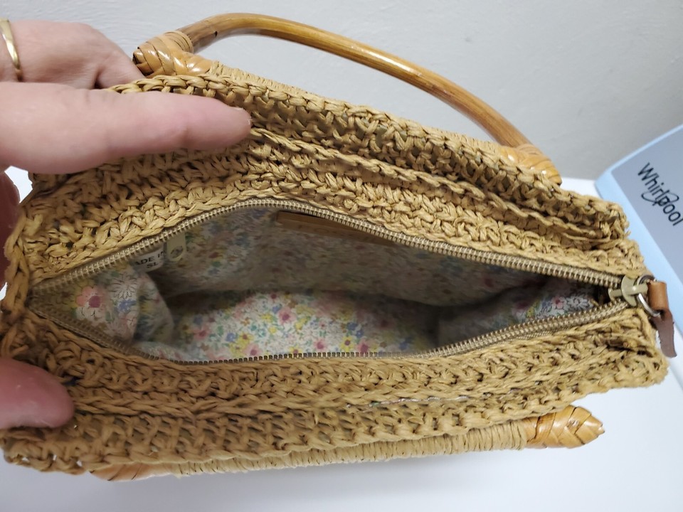 Fossil Handbag Straw Spring Summer Fall Purse, Absolutely Unique and ...