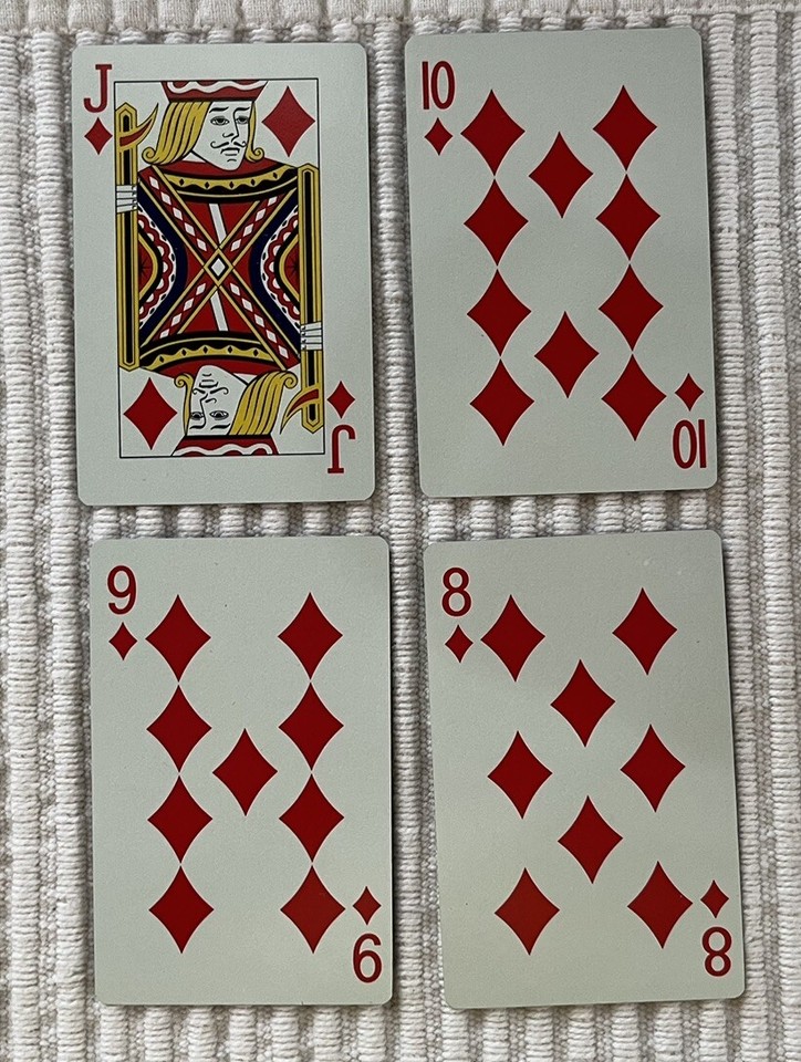 4 Vintage Playing Cards ~ Royalty/Heraldry ~ Reversible King/Mosaic ...