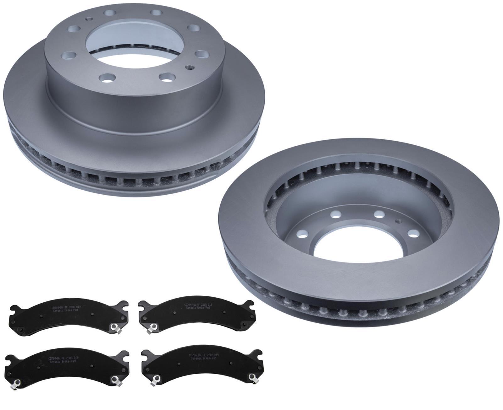 GEO Fleet Duty Coated Disc Brake Rotors Pads for GM Express Van 2500 ...