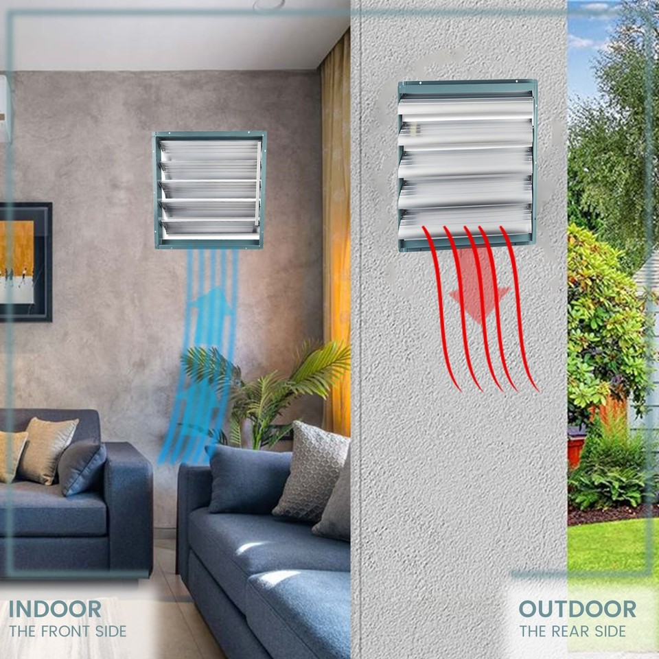 Metal Gravity Louvre Grille Flap Air Vent Shutter For Industrial ...