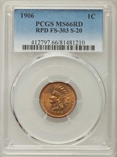 1906 Indian Cent MS66RD PCGS RPD S-20 FS-303 | eBay