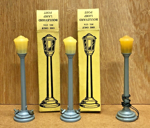 Lot of 3 Marx no. 074 Boulevard Lamp Post w/2 OB, Tested & Working | eBay
