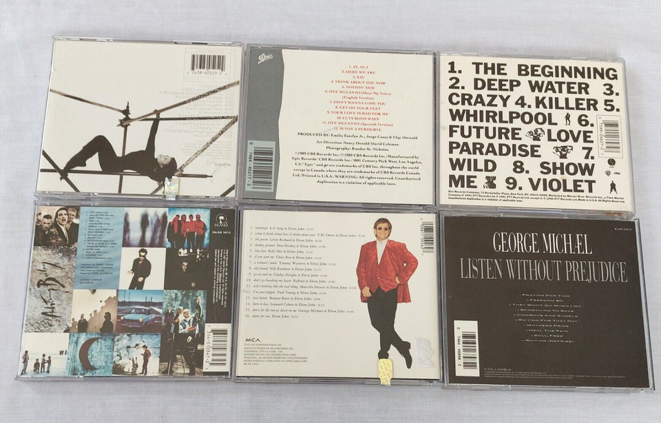 Soft Rock 6 CD Lot: Elton John, U2, Seal, Estephan, Paula Abdul, George ...