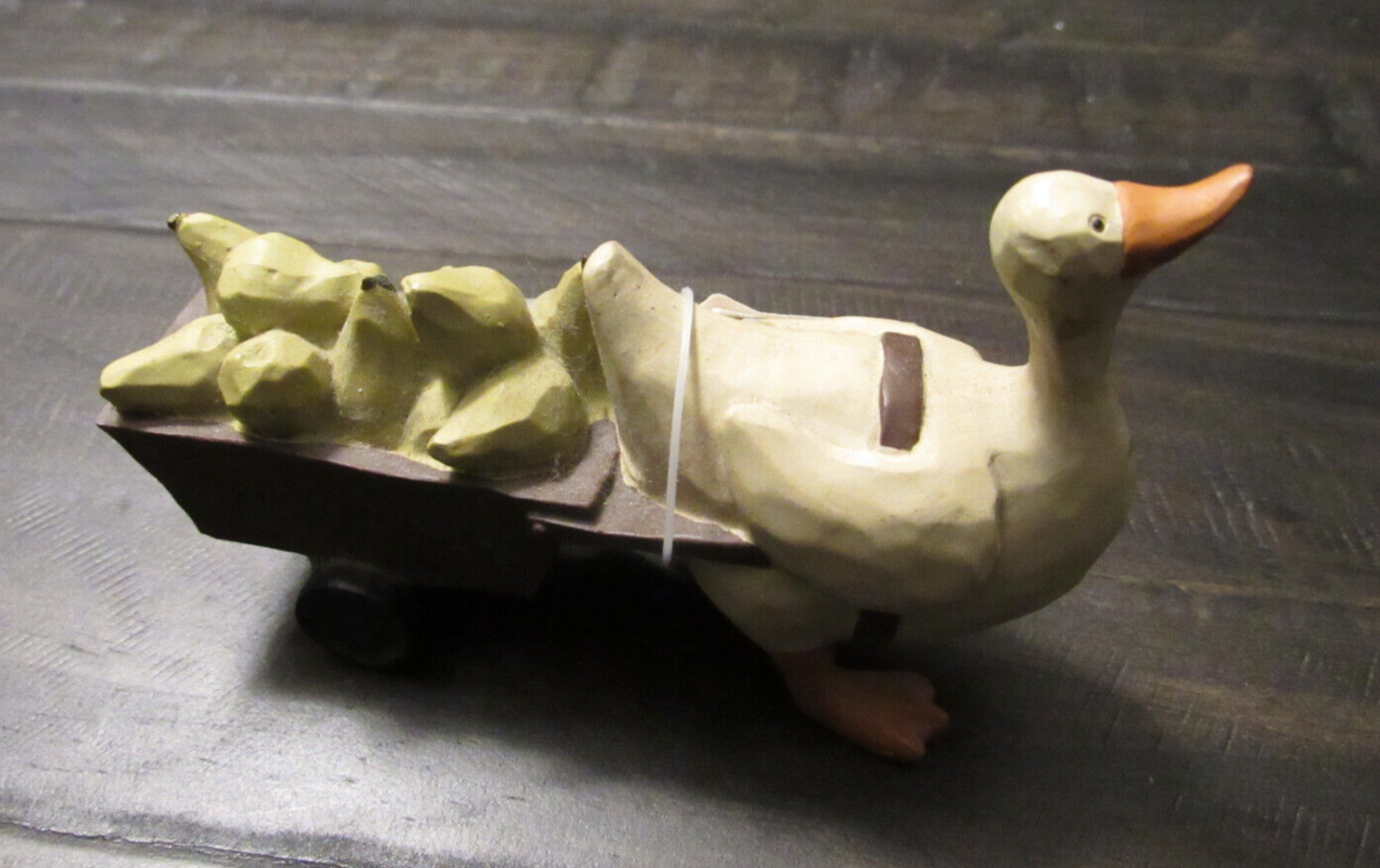 Blossom Bucket Resin Figurine - Goose Pulling Cart of Pears | eBay