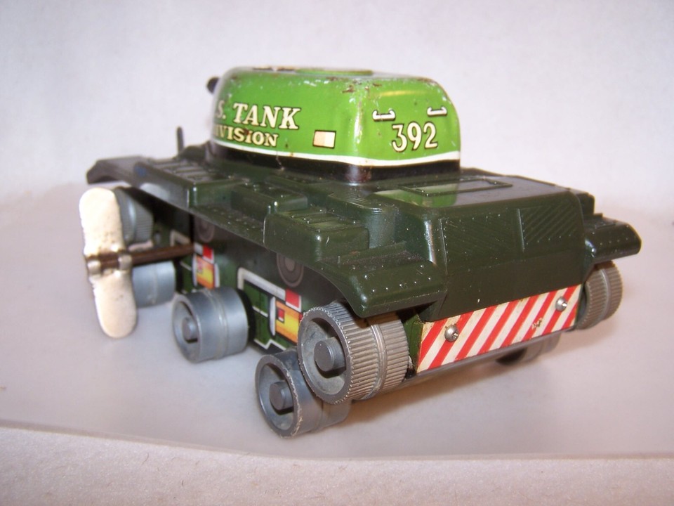 Vintage Marx Tank Division Tin Litho Wind-up Tank #392 "Working ...