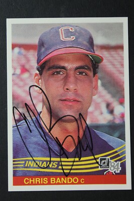 Chris Bando Cleveland Indians Autographed 1984 Donruss #224 Auto Signed ...