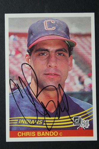 Chris Bando Cleveland Indians Autographed 1984 Donruss #224 Auto Signed ...