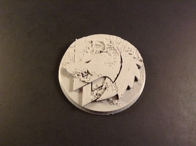 Custom 3d printed Space Wolves bases 32mm(10),40mm(5),60mm(1) Warhammer ...