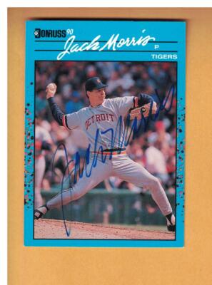 Jack Morris AUTOGRAPHED 1990 DONRUSS BASEBALL CARD SIGNED DETROIT ...